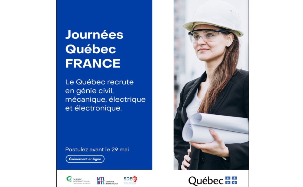 Le Québec recrute des Ingénieurs